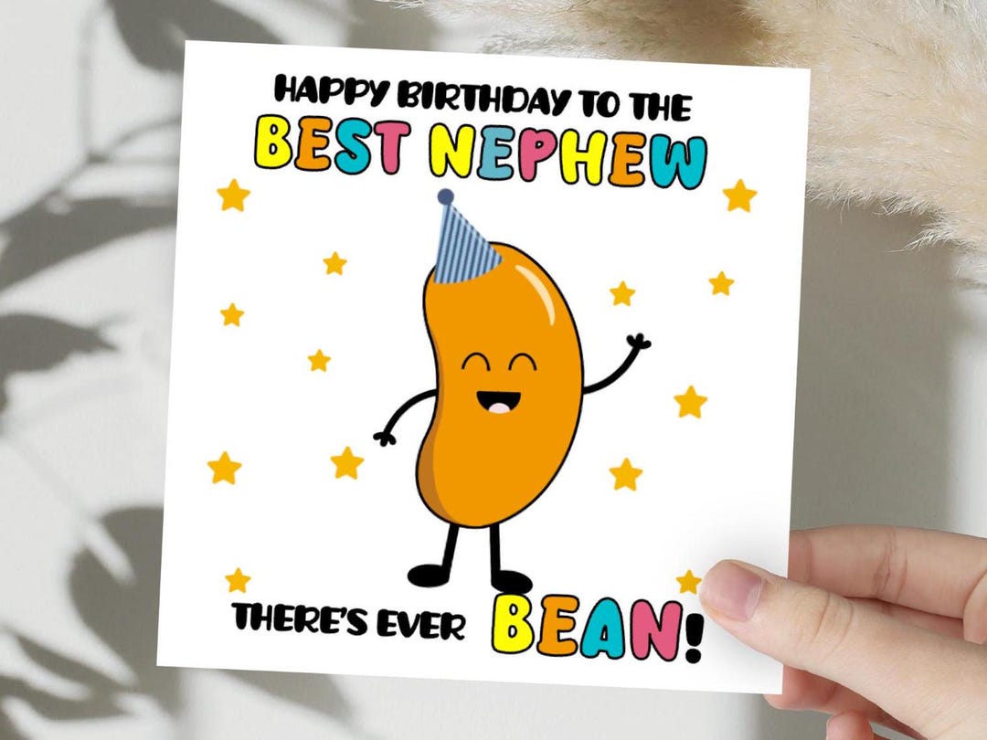Best Nephew There Has Bean Birthday Card - Funny Nephew Birthday Card ...