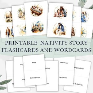 Nativity Scene Advent Flashcards Nativity Story Cards Catholic ...