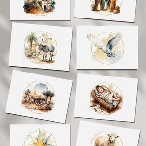 Nativity Scene Advent Flashcards Nativity Story Cards Catholic ...