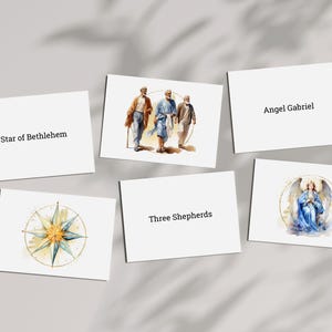 Nativity Scene Advent Flashcards Nativity Story Cards Catholic ...