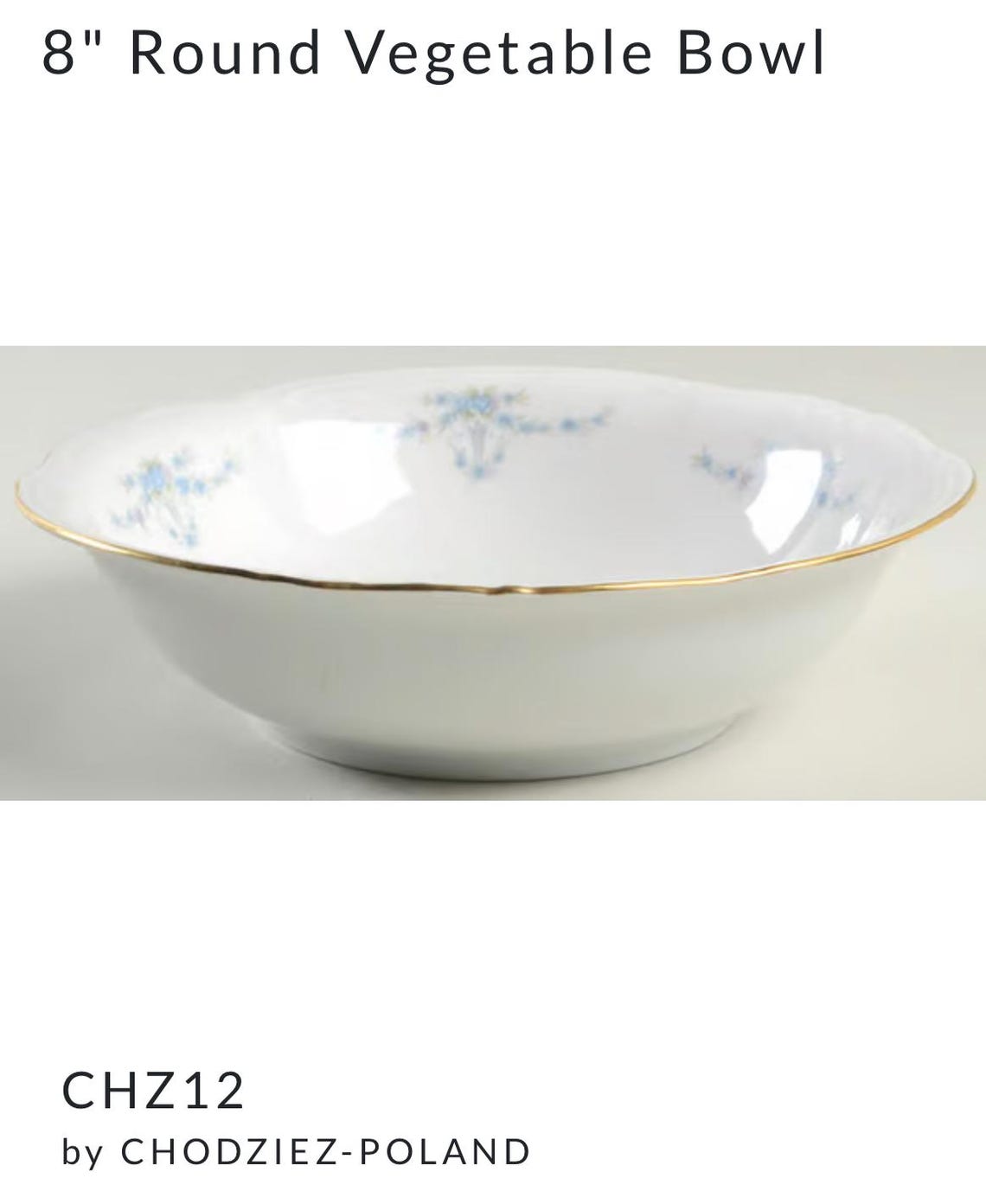 Chodziez Fine China CHZ20 Blue & Gray Flowers Scalloped (50 Piece Set) - Etsy