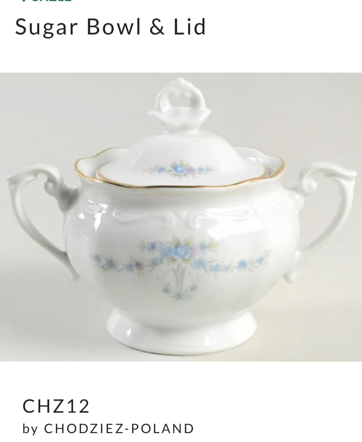 Chodziez Fine China CHZ20 Blue & Gray Flowers Scalloped (50 Piece Set) - Etsy