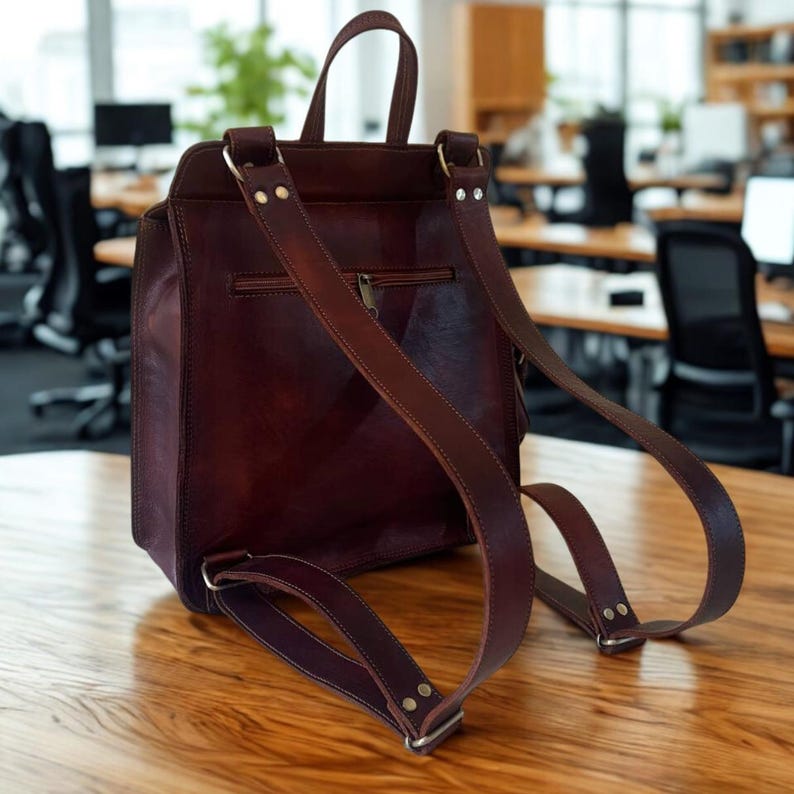 Handmade Moroccan Leather Backpack: Vintage Satchel Rucksack - Etsy