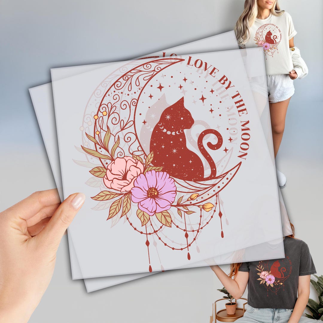 Love by the Moon Dtf, Ready to Press DTF Transfers, Mystical DTF ...