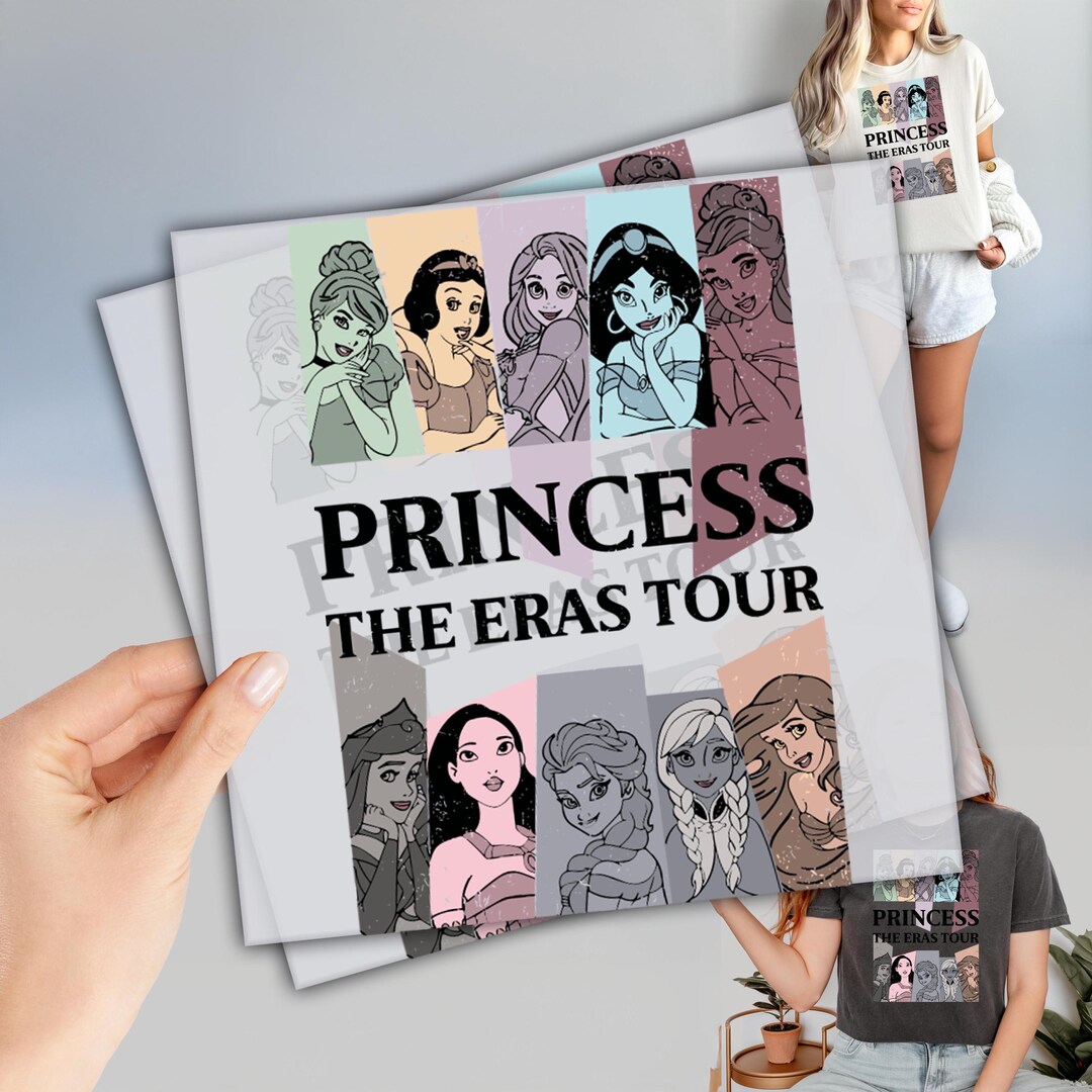 Disney Princess DTF Transfer, Disney Ready to Press, Magic Kingdom ...