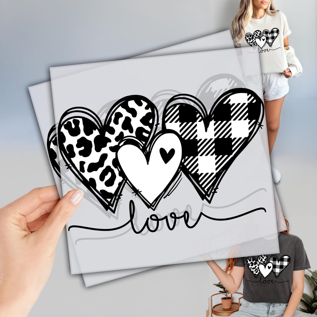 Hearts DTF Transfer, Love Dtf, Ready to Press DTF Transfers Prints ...