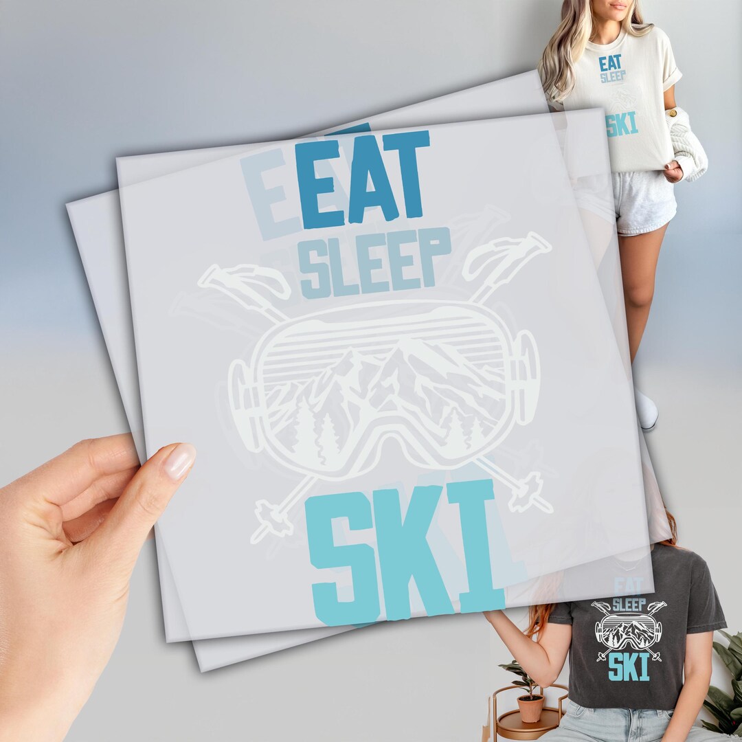 Snow Goggles Eat Sleep Ski Heat Transfer: Winter Vacation Design for ...