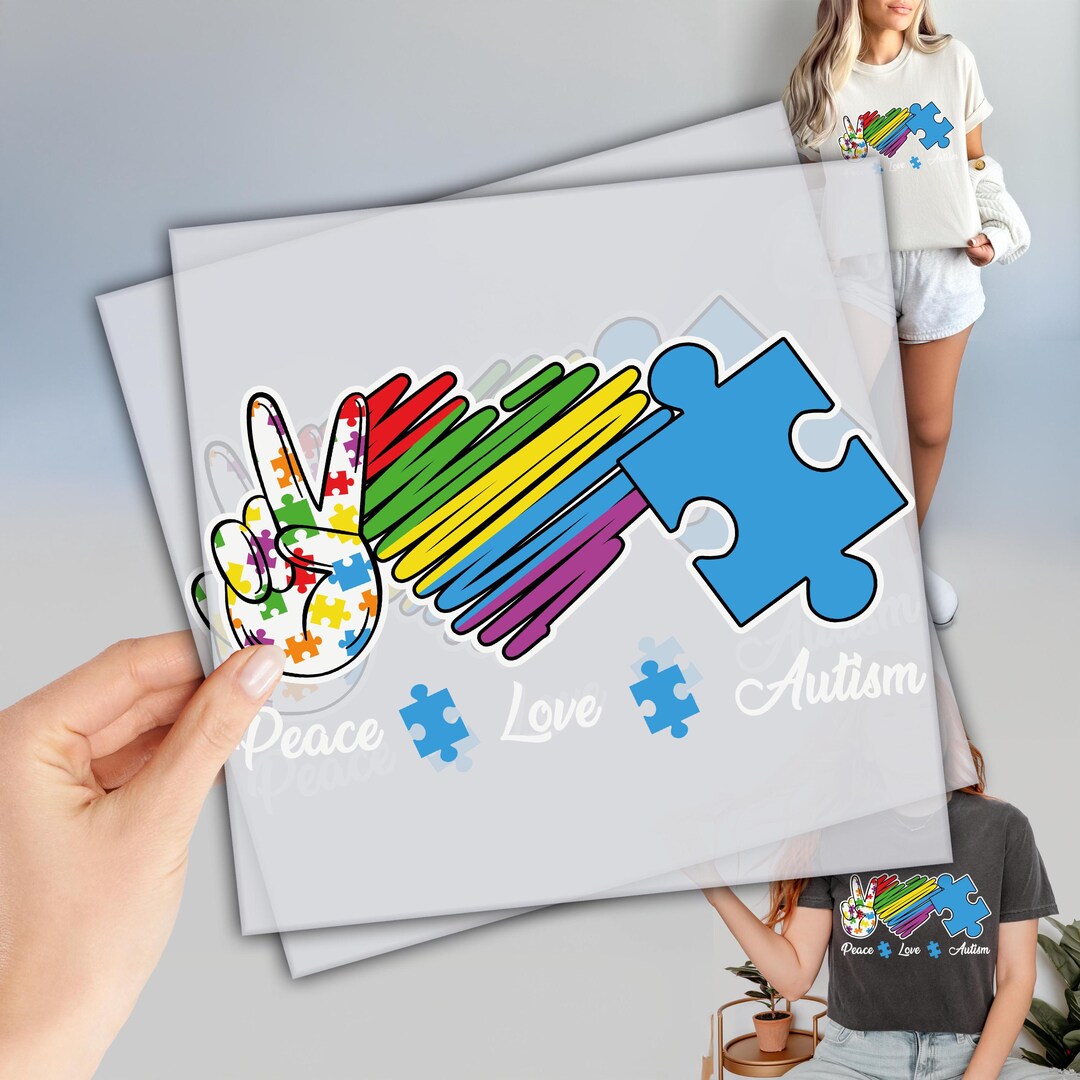 Autism Awareness DTF, Ready to Press DTF Transfer, Autism Support, Dtf ...