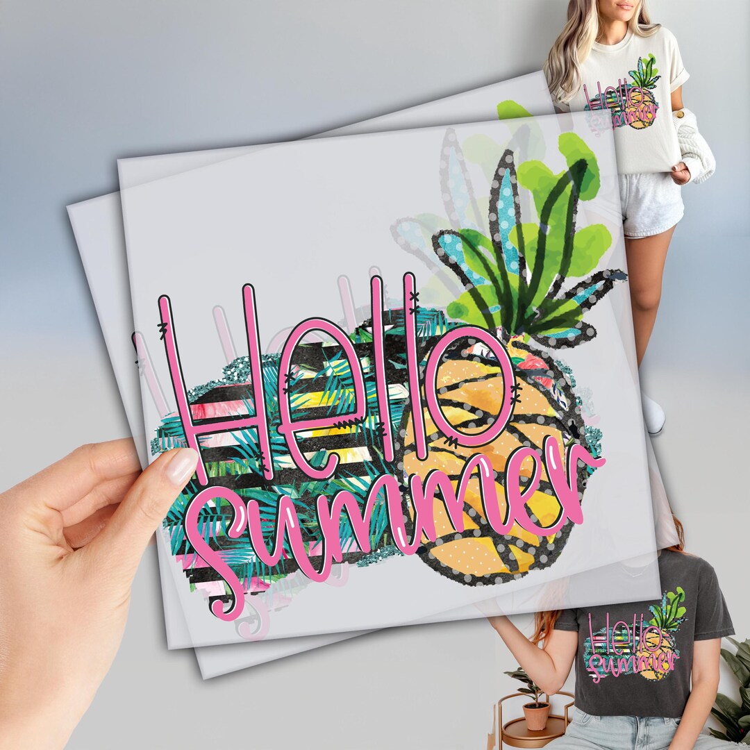 Hello Summer Dtf, Ready to Press DTF Transfers, Summer Dtf Transfer ...