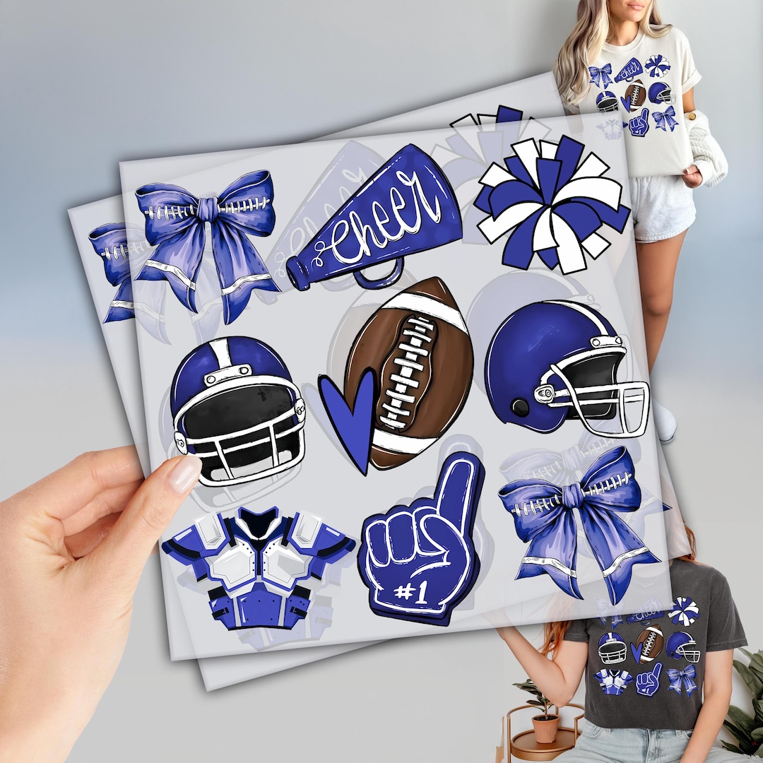 Cheer Football DTF, Heat Press Transfer, Ready to Press DTF Transfer ...