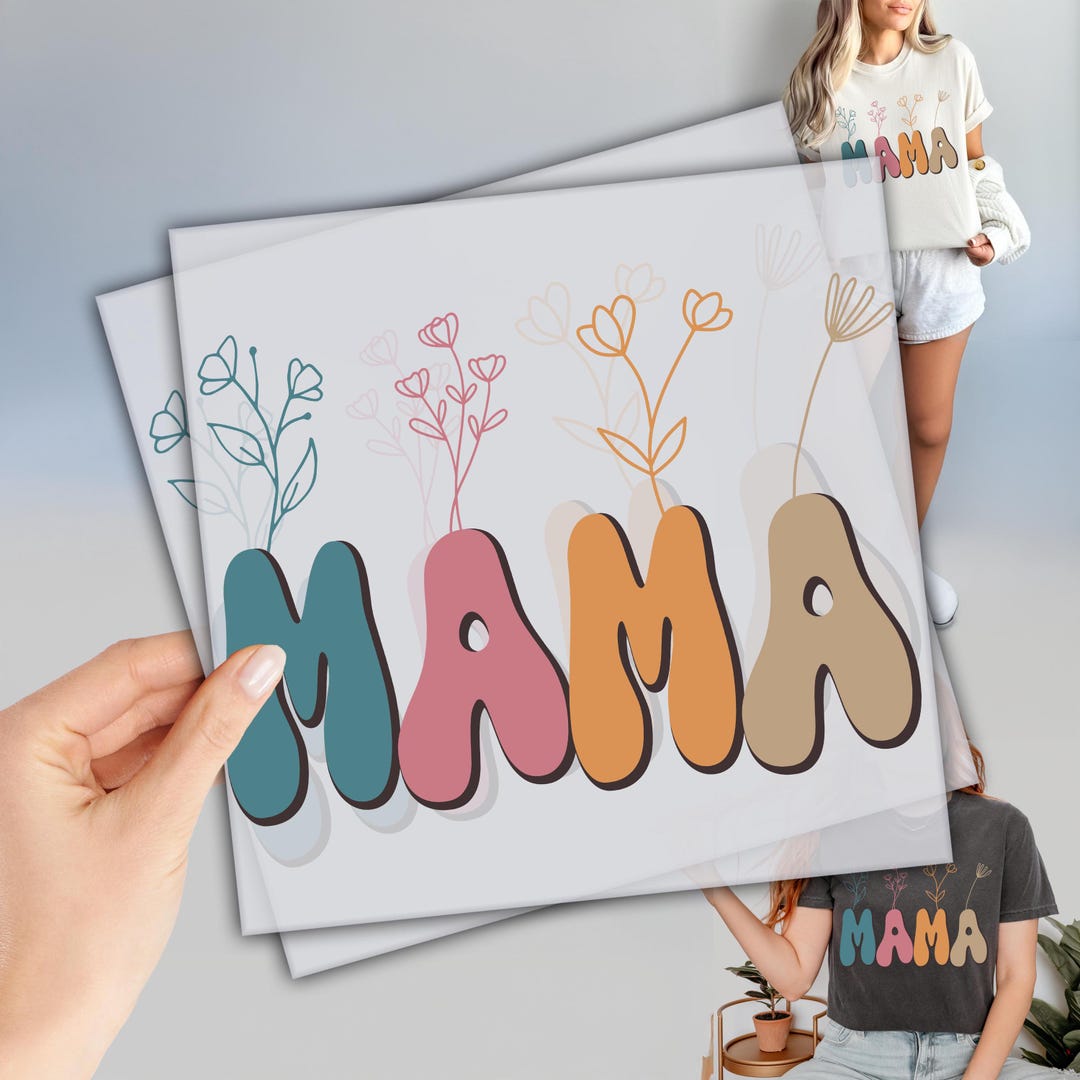Floral Mama DTF Heat Transfer, Wildflowers Mama DTF Transfer, DTF ...