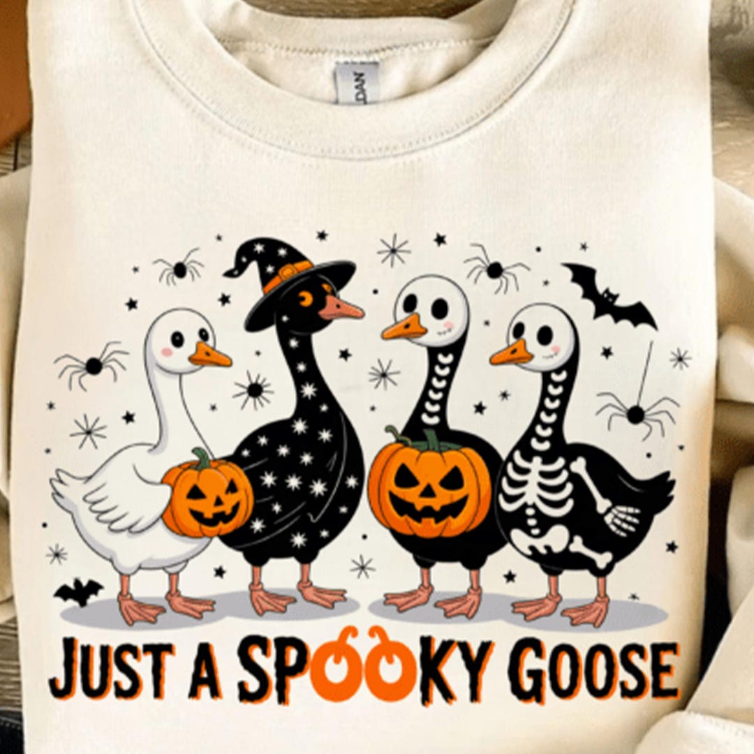 Spooky Goose PNG, Funny Halloween Clipart,goose in Ghost Costume, Silly ...
