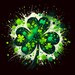 Shamrock Clover Paint Splatter PNG | St. Patrick’s Day Irish Pride ...