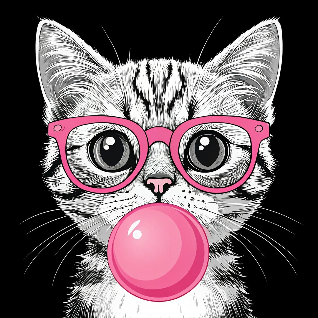 Cute Cat PNG | Adorable Kitty Clipart | Digital Sublimation File for ...