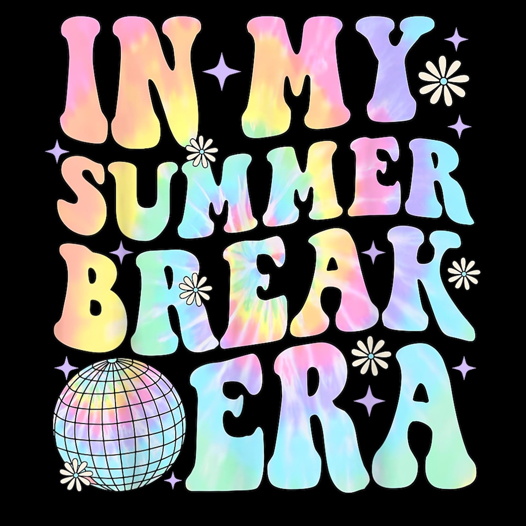 In My Summer Break Era PNG, Groovy Teacher Summer Vacation,trendy ...