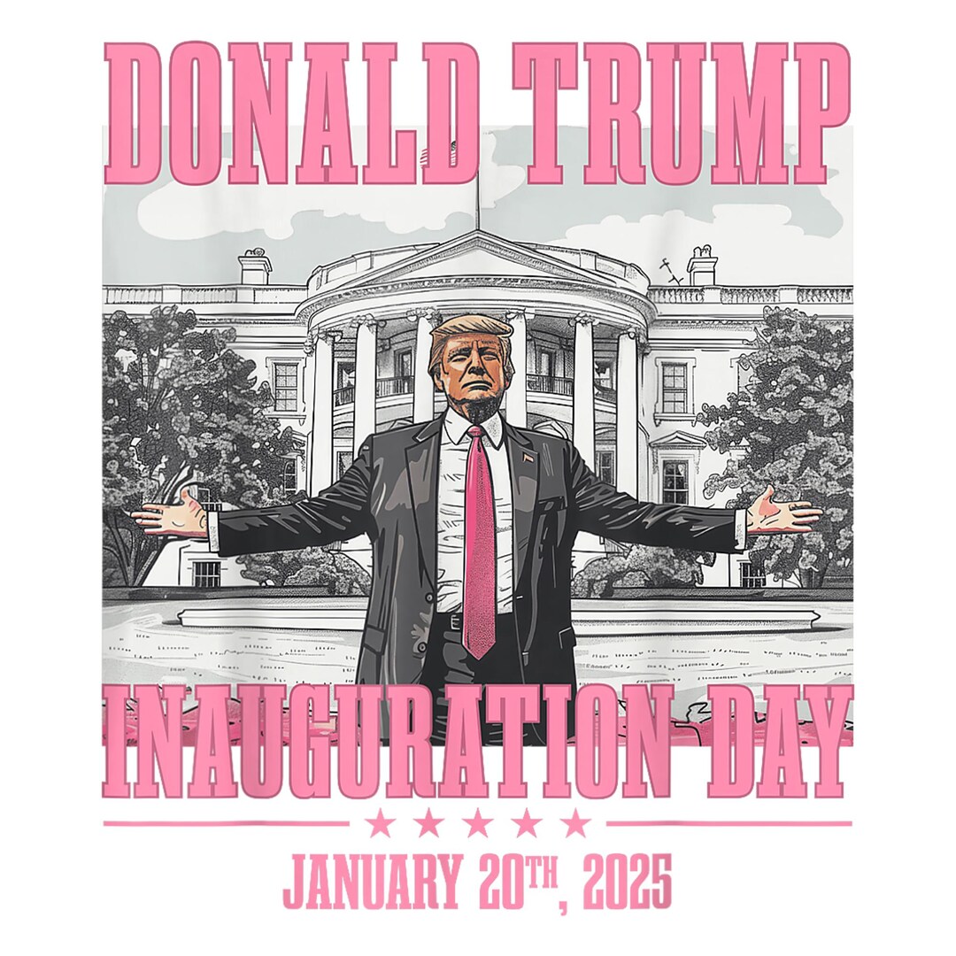 Donald Trump Inauguration Day 2025 PNG Pink USA Flag Design Digital ...