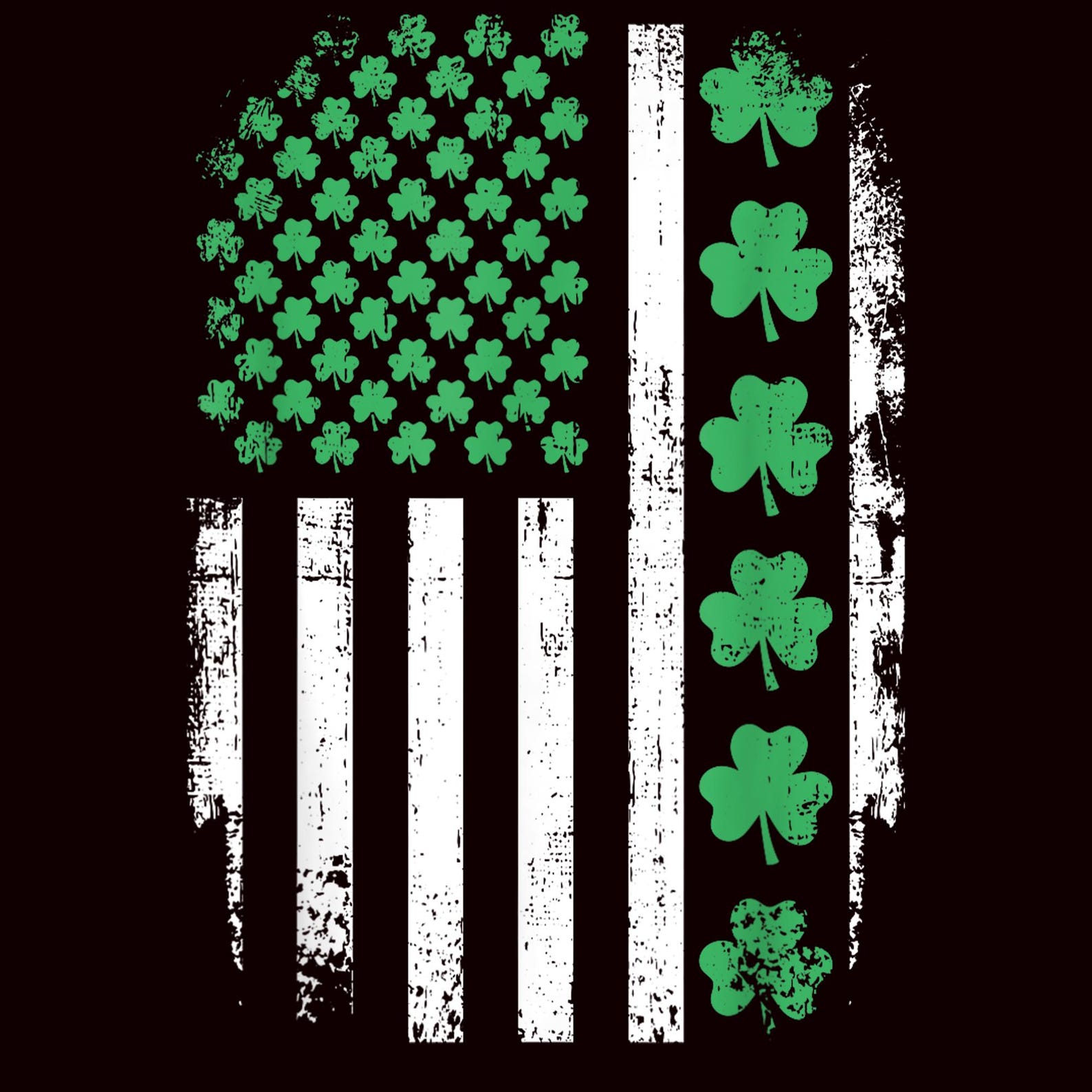 US Flag With Shamrocks PNG | St. Patrick's Day Irish-american Design ...