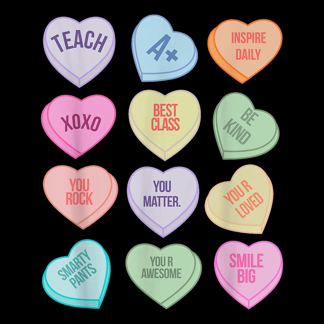 Funny Teacher Valentine’s Day - Teach Heart Candy Design Png,funny ...
