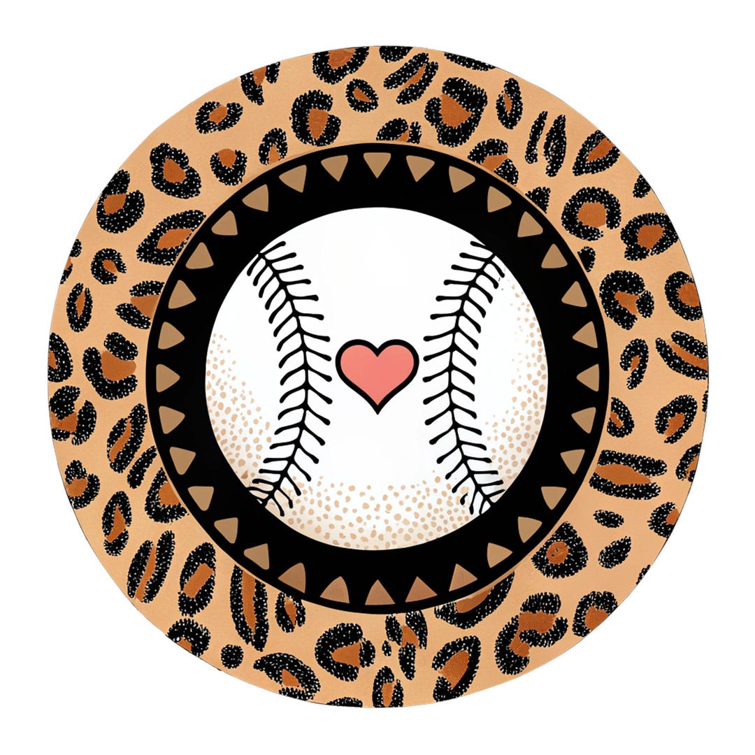 Baseball Leopard PNG – Trendy Animal Print Sports Design Baseball ...