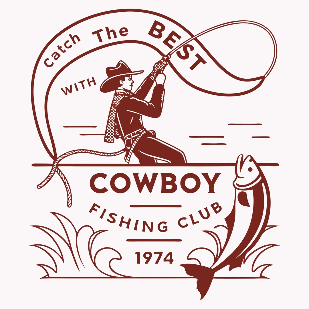 Cowboy Fishing Club Western PNG – Country Rodeo Digital Design Cowboy ...