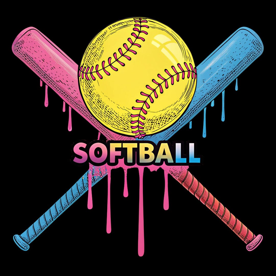 Drip Softball PNG – Cool & Trendy Game Day Design Drip Softball ...