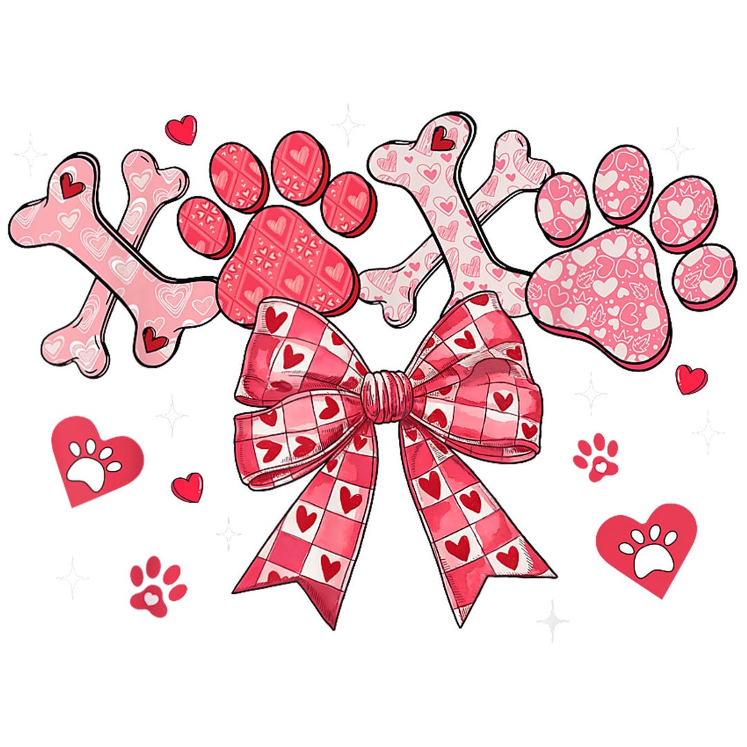 XOXO Paw Coquette Valentine's Day Design Perfect for Dog & Cat Lovers ...
