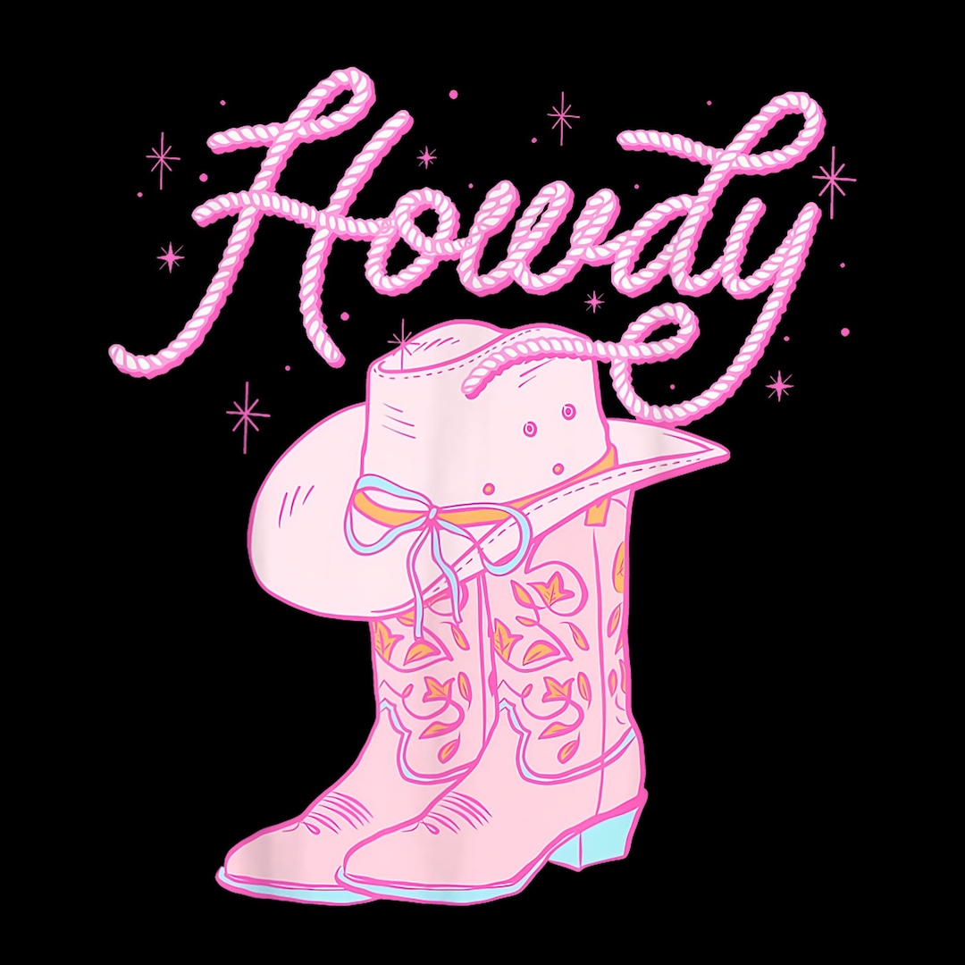 Cute Howdy Pink Cowgirl PNG | Western Rodeo,cowgirl Png,cowgirl,western ...