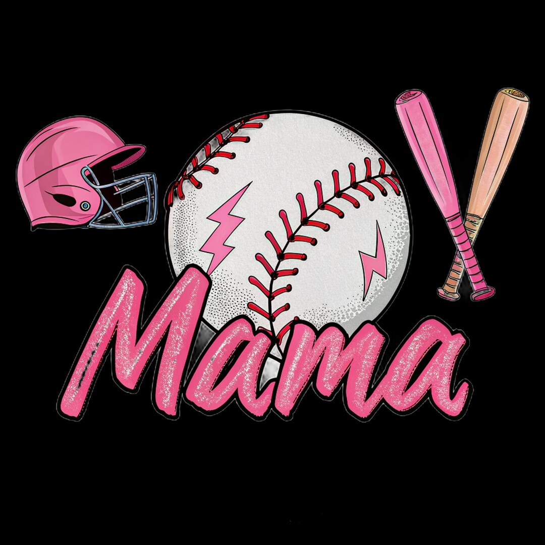 Baseball Mom Pink PNG | Cute Sports Mom Sublimation Design | Digital ...