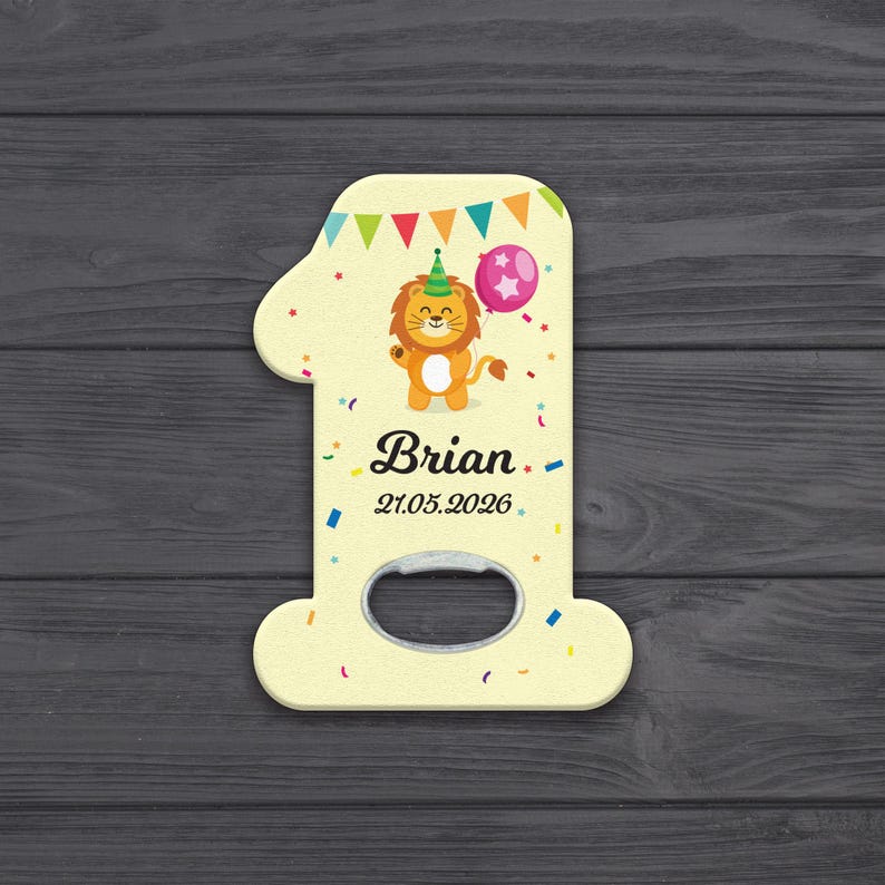 1st Birthday Party Magnet Bottle Opener, Unique Custom Design for ...