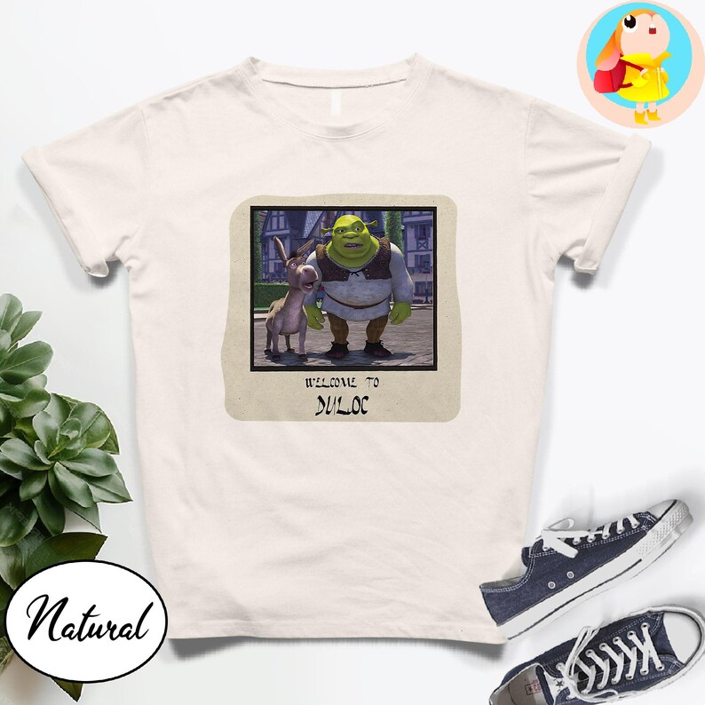 Funny Shrek & Donkey T-shirt – "welcome to Duloc" Meme Tee, Vintage ...