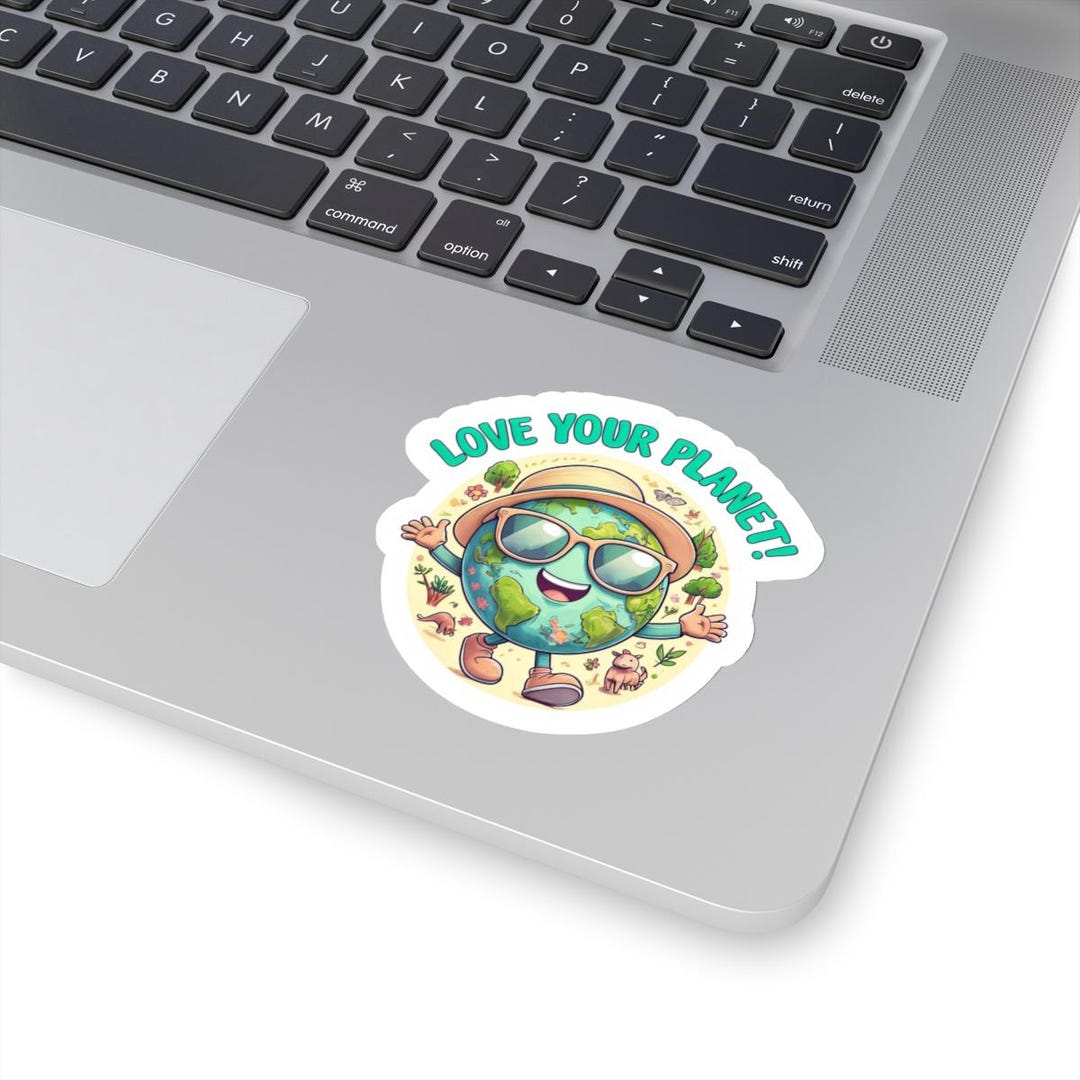 Walking Planet Kiss-cut Stickers - Love Your Planet, Sustainable ...