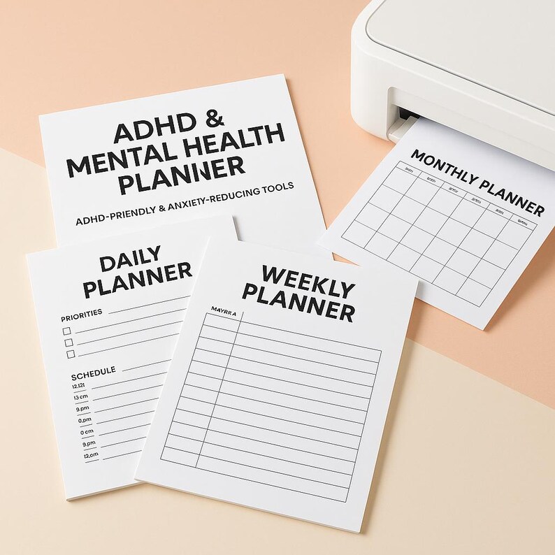 Ultimate ADHD & Mental Health Planner | 30 Printable Pages | Mood ...