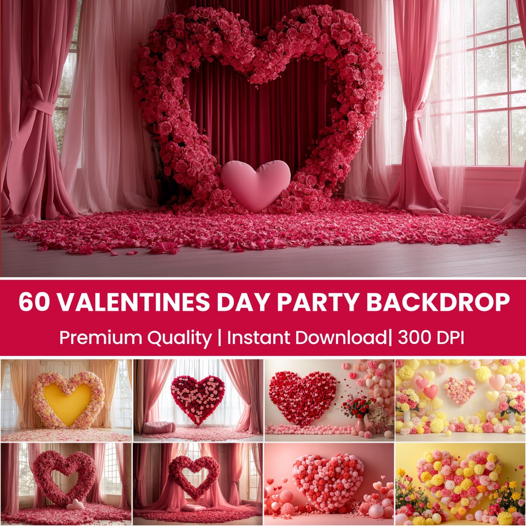 60 Valentine's Day Backdrop Romantic Photo Backdrops for Parties ...