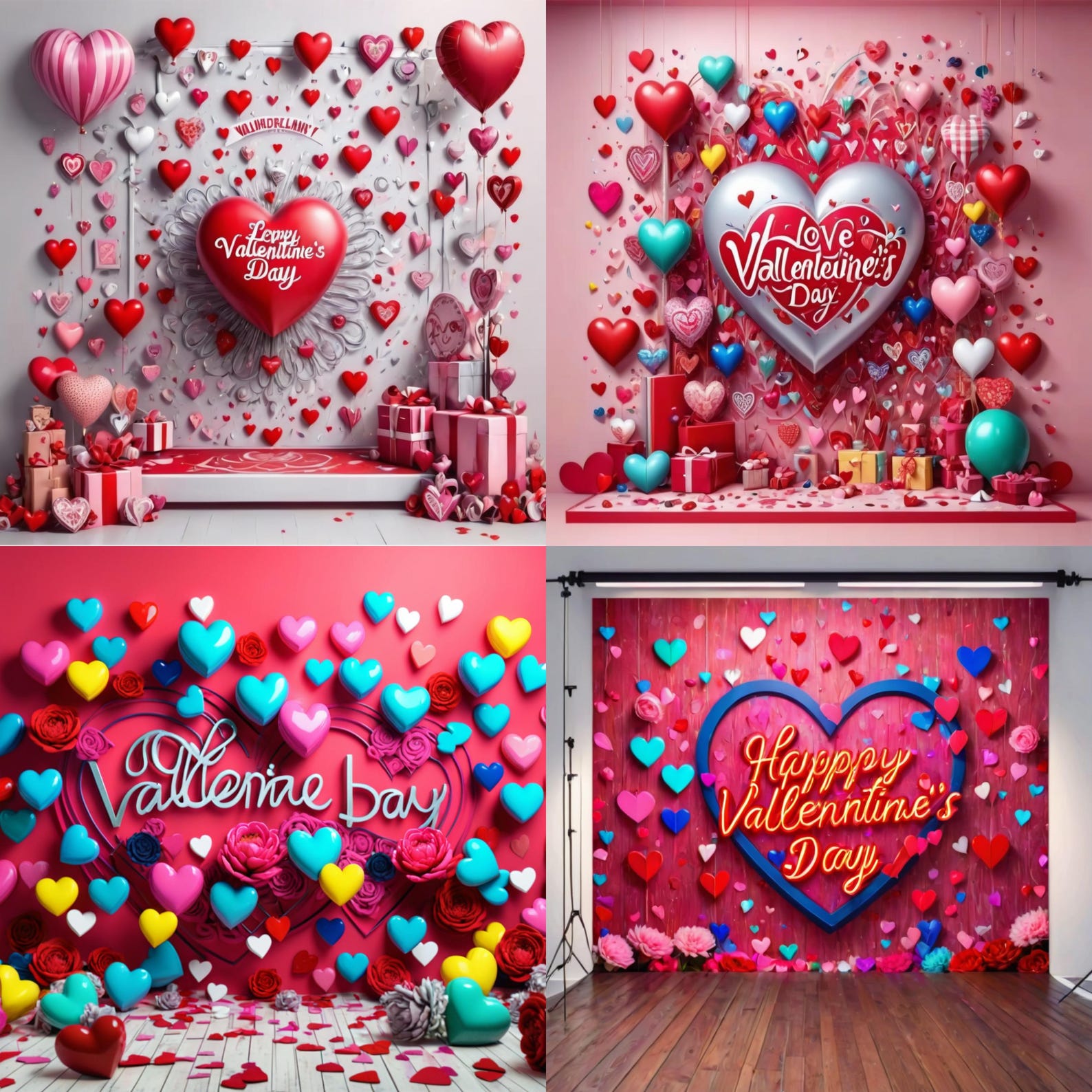 60 Happy Valentine's Day Backdrop | Festive Photo Background for ...