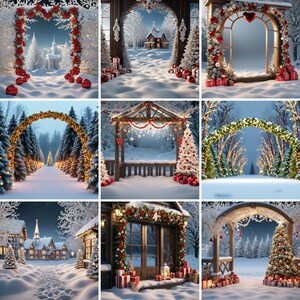 22 Christmas Premium Decor Digital Backdrop | Festive Holiday Scene ...