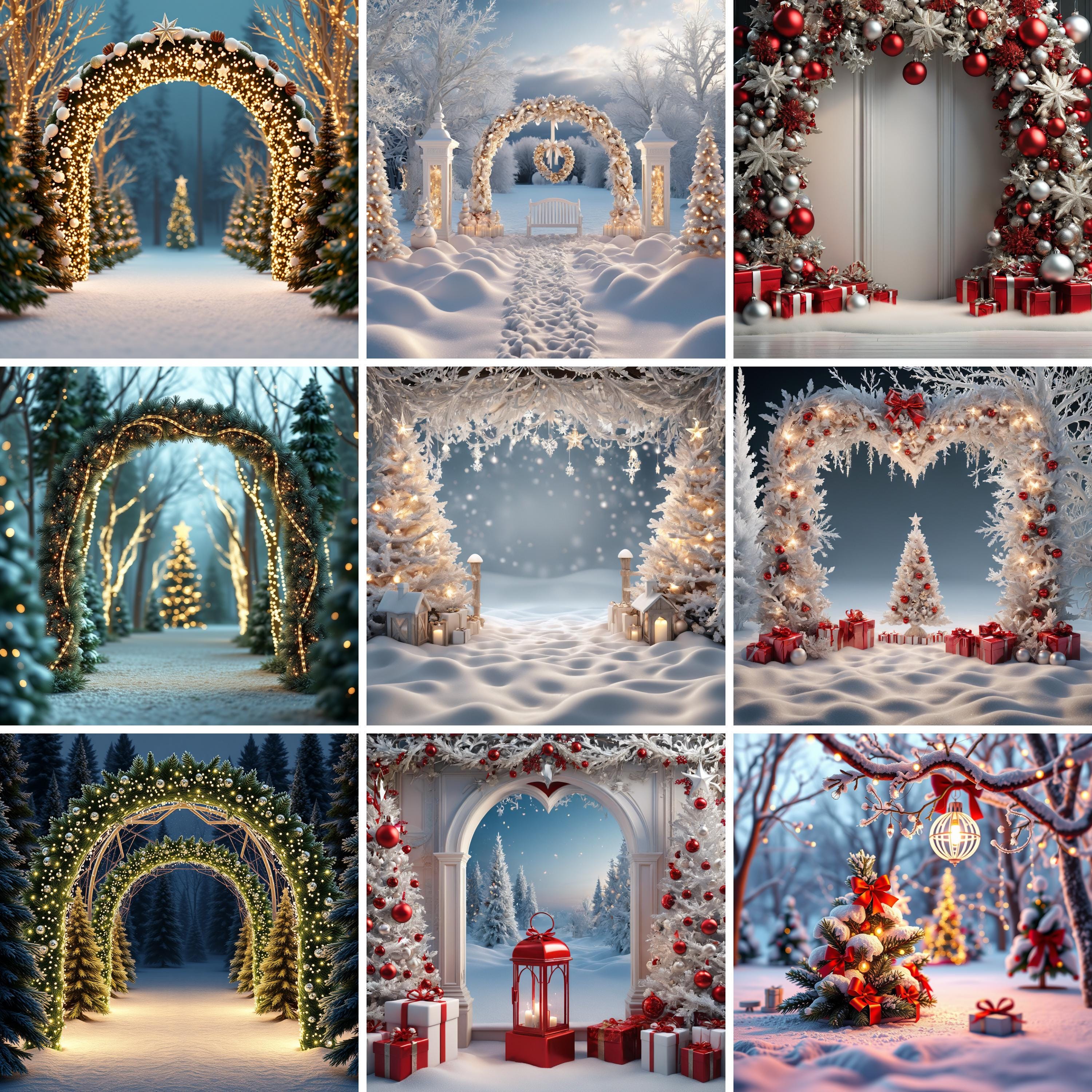 30 Christmas White Studio Digital Backgrounds, Christmas Digital ...
