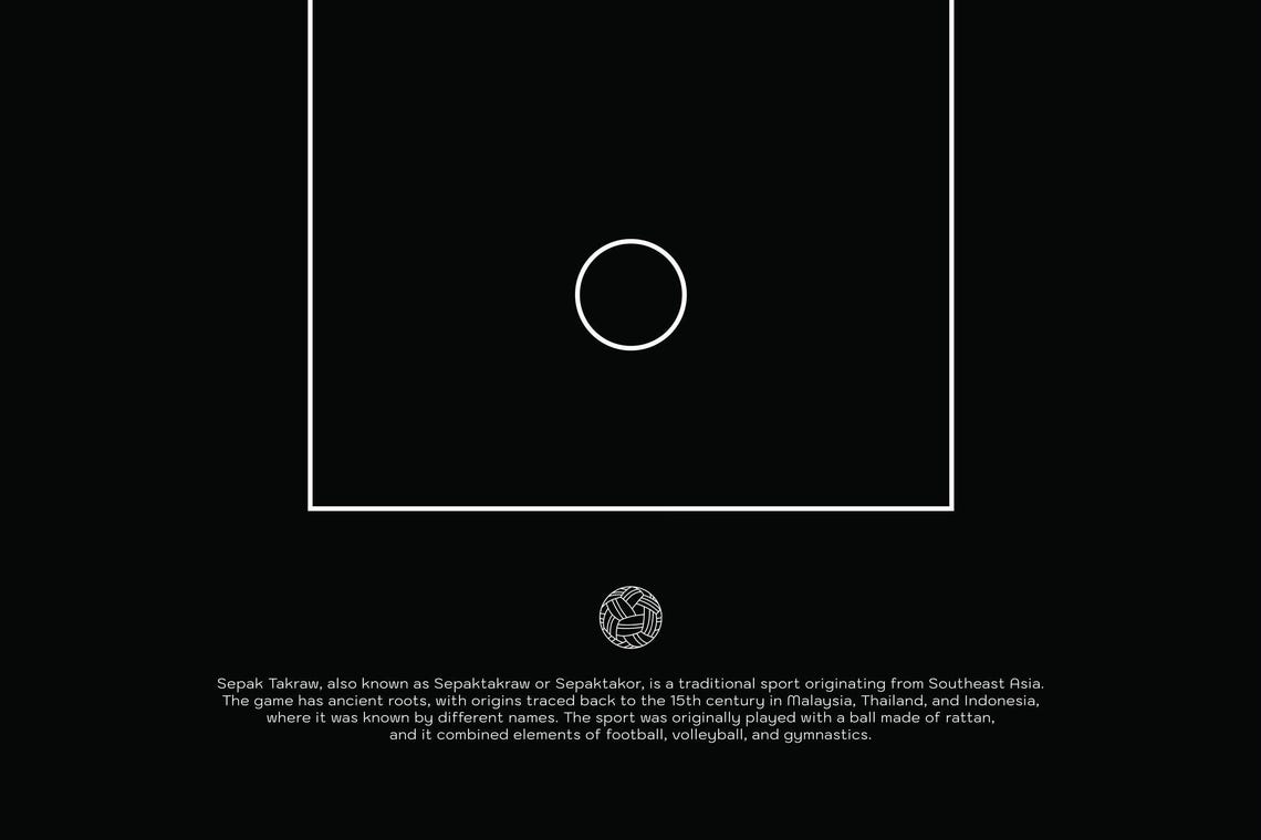 Sepak Takraw Court, Sepak Takraw Poster, Sepak Takraw Wall Art, Sepak ...