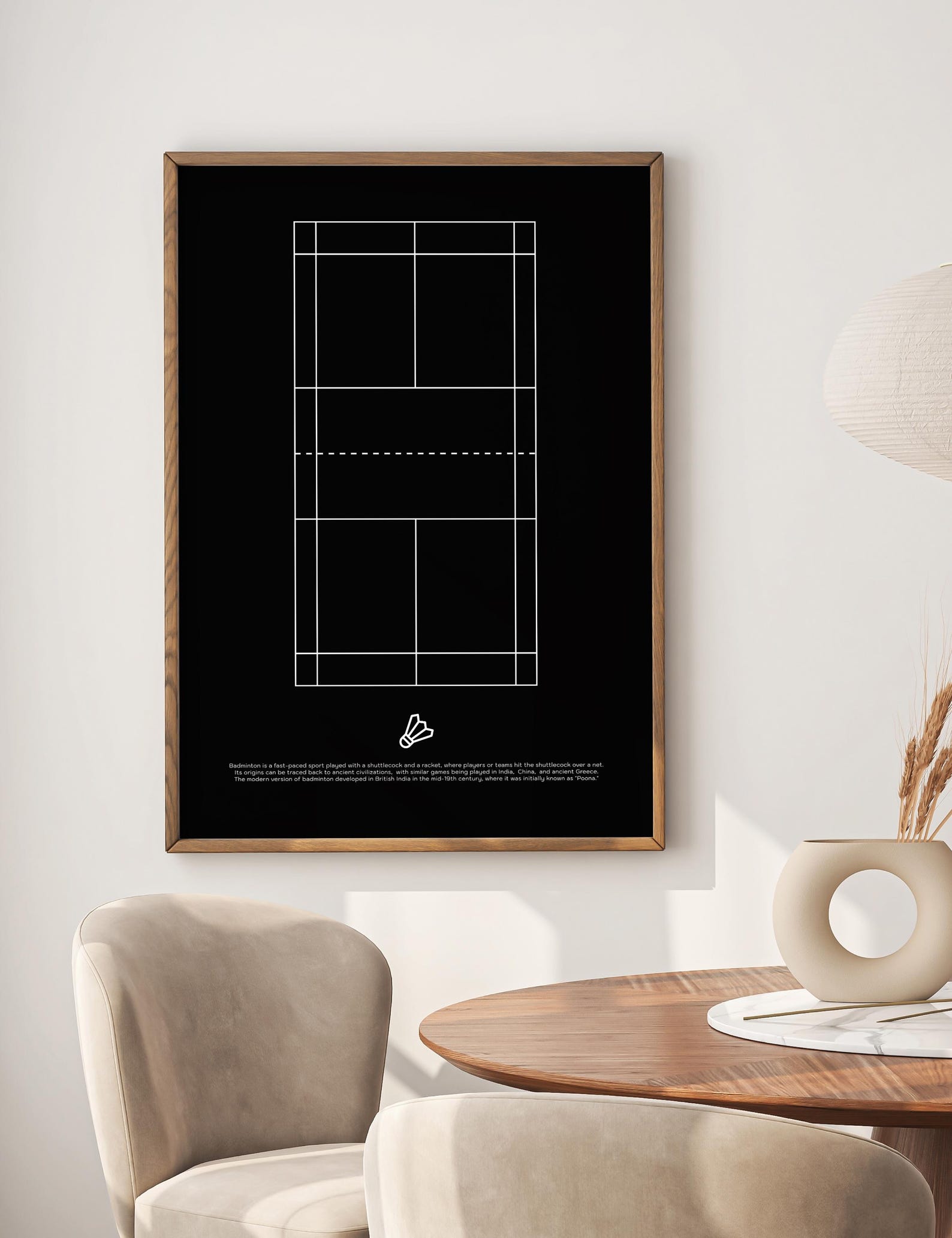 Badminton Court, Badminton Poster, Badminton Wall Art, Badminton Field ...
