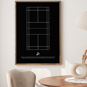 Badminton Court, Badminton Poster, Badminton Wall Art, Badminton Field ...