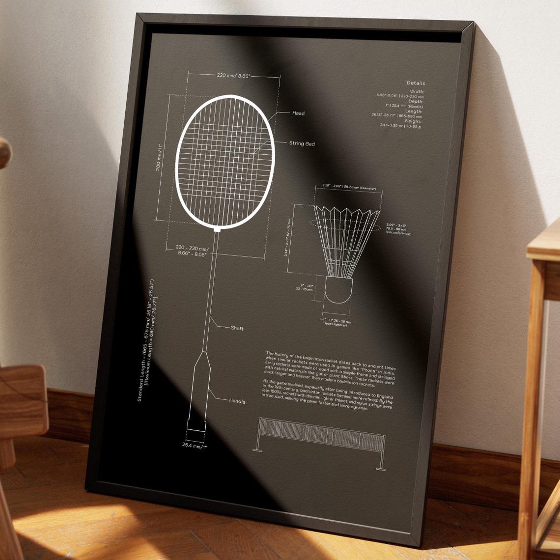 Badminton Court, Badminton Poster, Badminton Wall Art, Badminton Wall ...