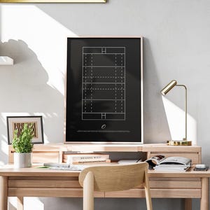 Rugby Field Diagram Poster, Sport Stadium Wall Art (digital Download ...