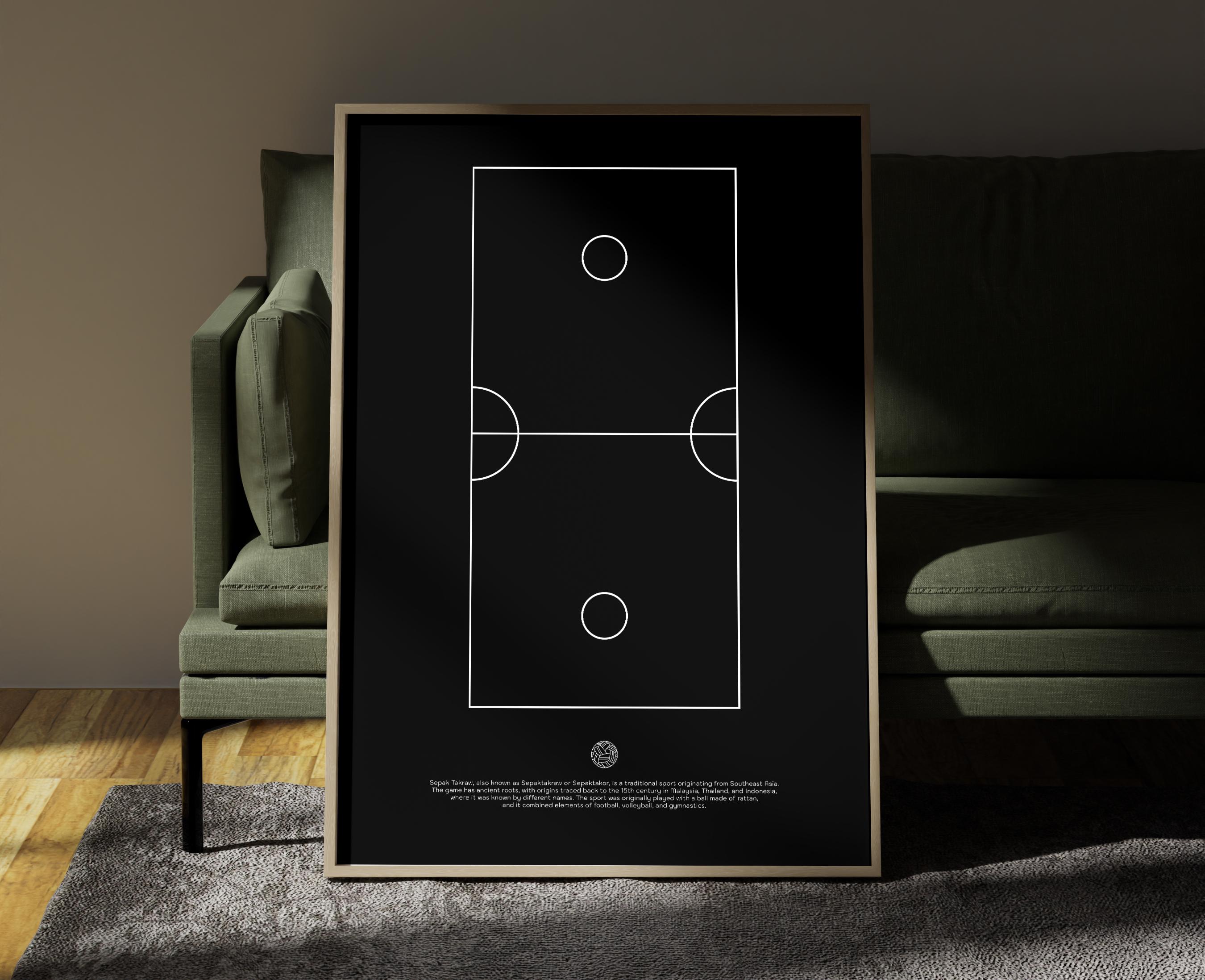 Sepak Takraw Court, Sepak Takraw Poster, Sepak Takraw Wall Art, Sepak ...