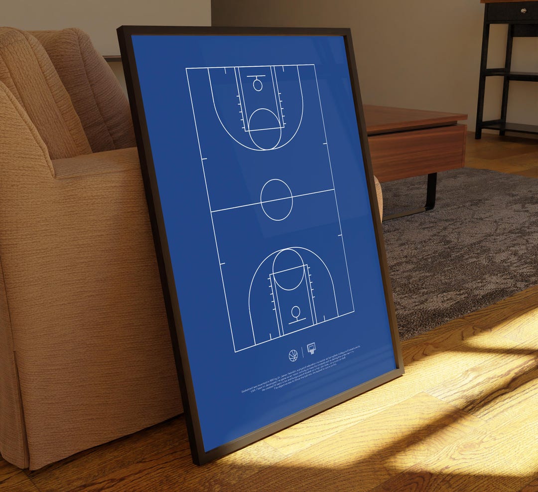 Basketball Court, Basketball Poster, Basketball Wall Art, Basketball ...