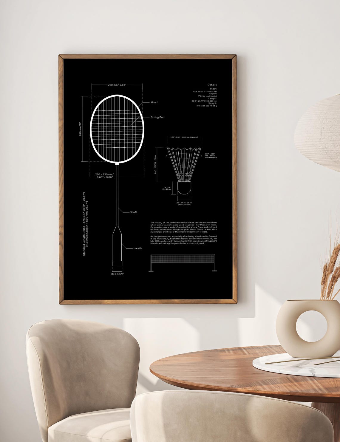 Badminton Court, Badminton Poster, Badminton Wall Art, Badminton Wall ...