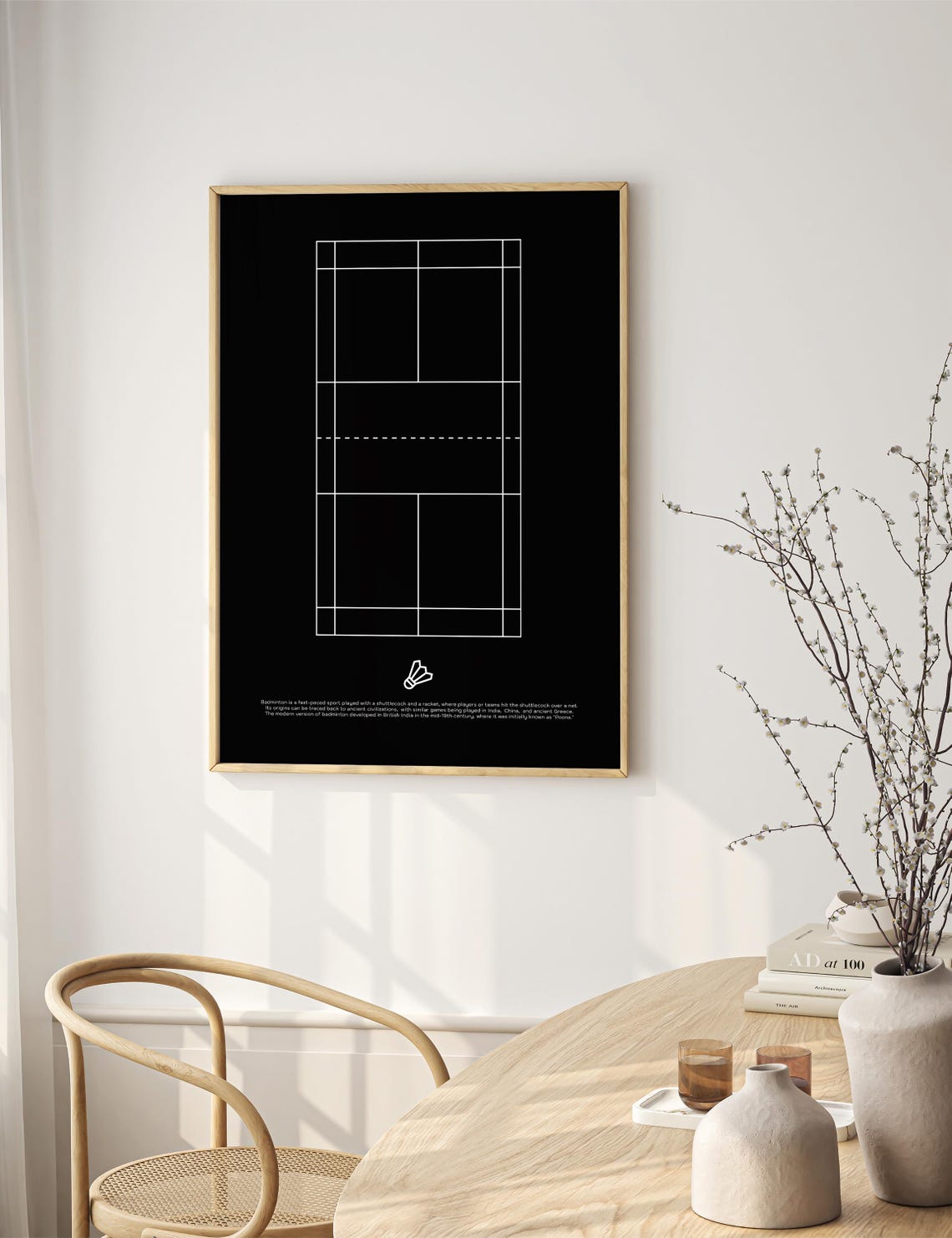 Badminton Court, Badminton Poster, Badminton Wall Art, Badminton Field ...
