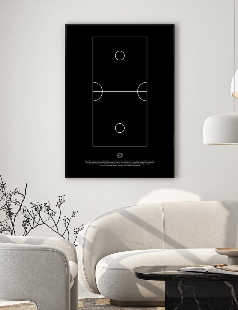 Sepak Takraw Court, Sepak Takraw Poster, Sepak Takraw Wall Art, Sepak ...