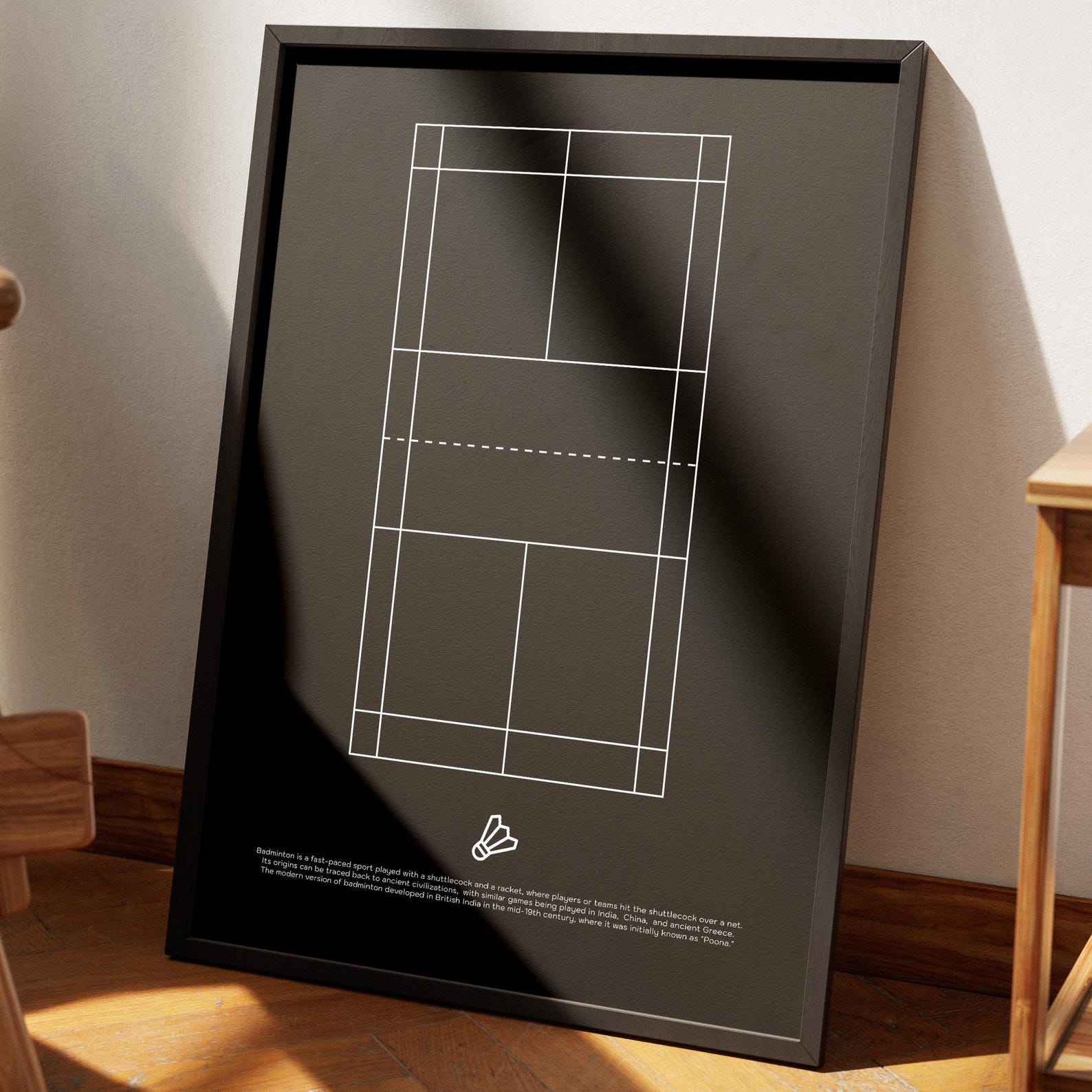 Badminton Court, Badminton Poster, Badminton Wall Art, Badminton Field ...