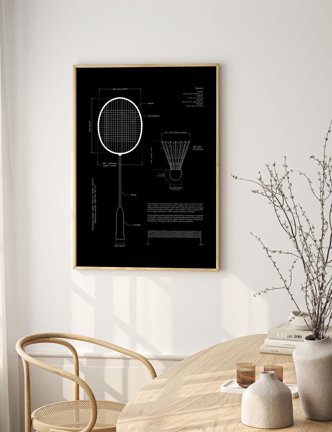 Badminton Court, Badminton Poster, Badminton Wall Art, Badminton Wall ...