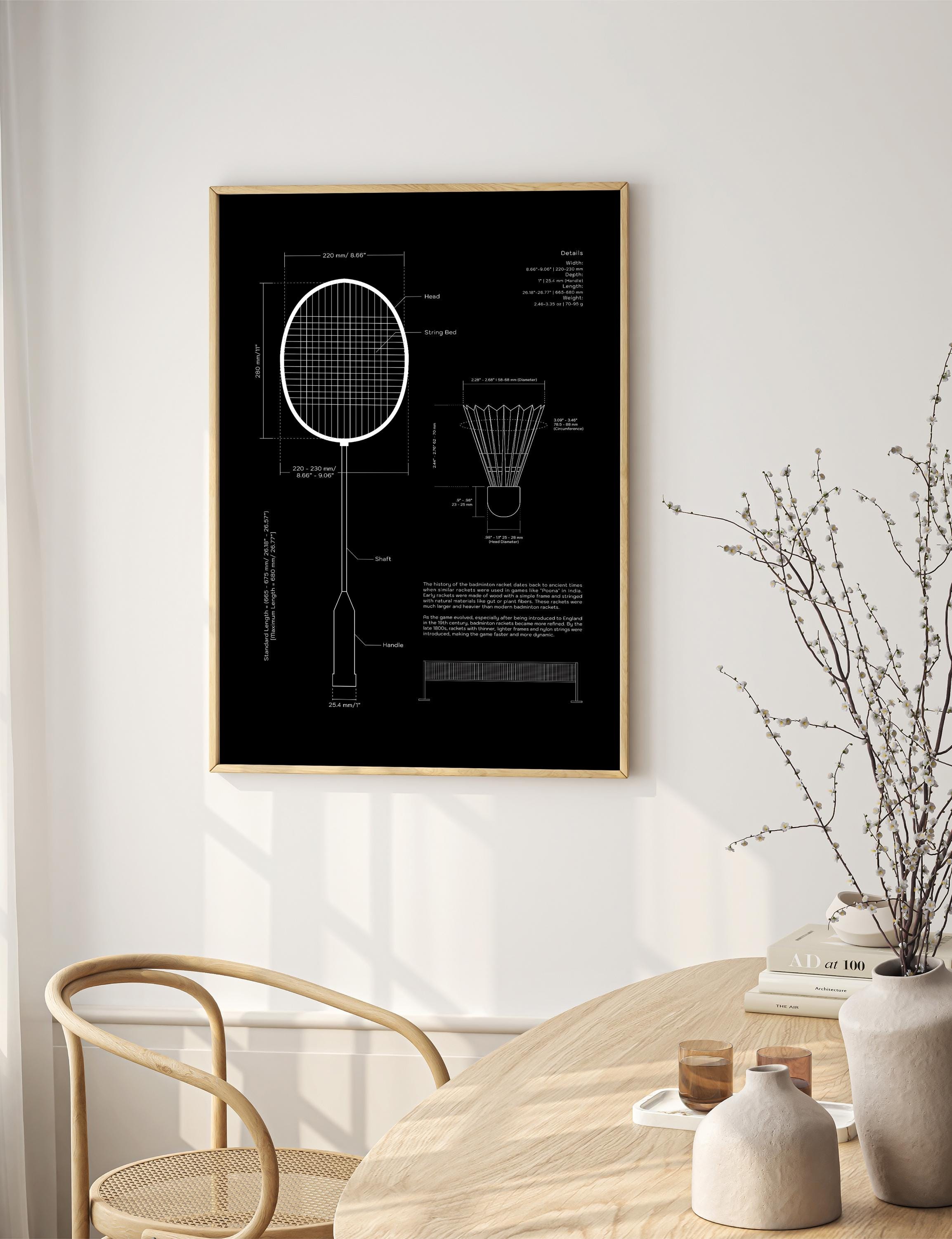 Badminton Court, Badminton Poster, Badminton Wall Art, Badminton Wall ...