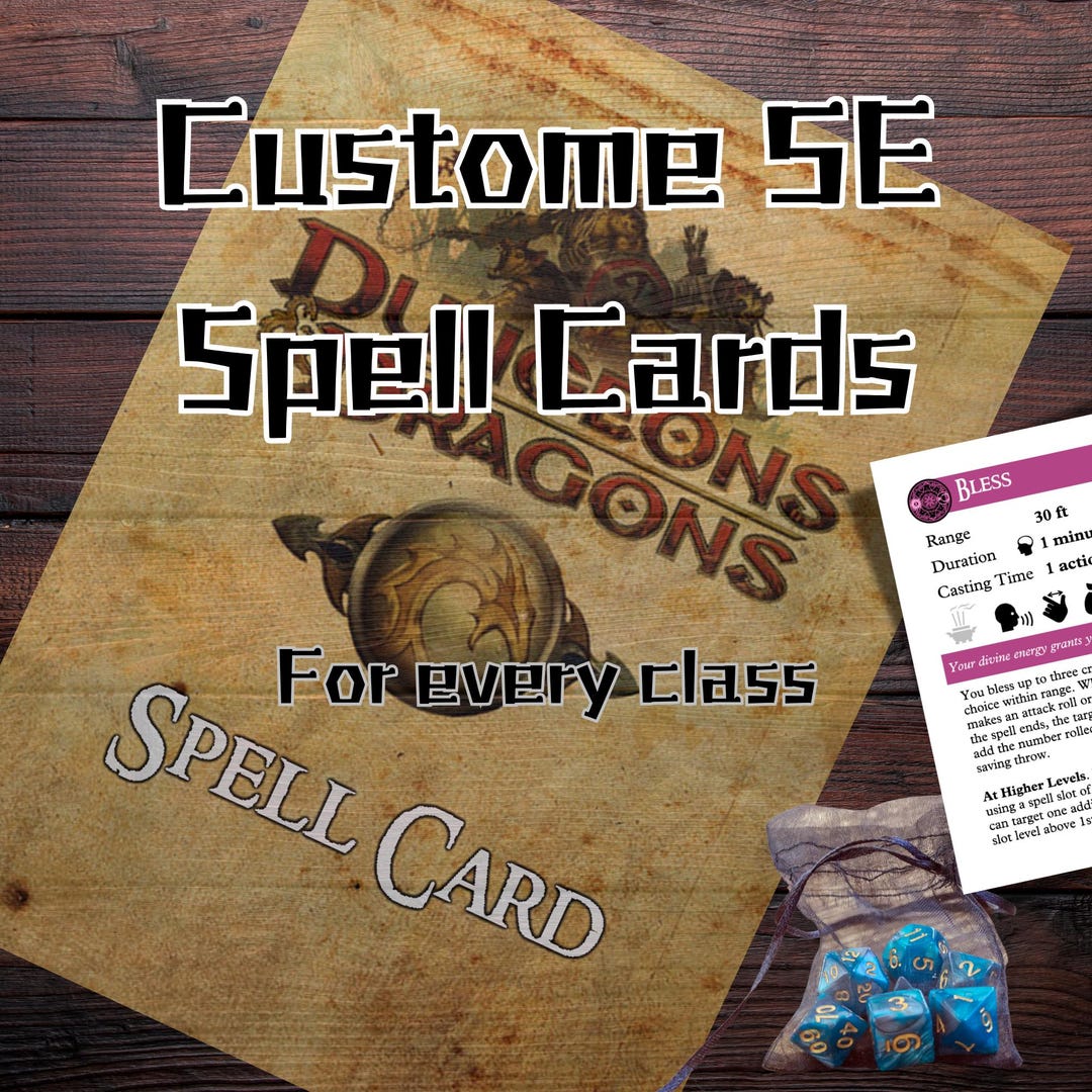 D&D 5e Spell Cards - Digital Download | Color-coded by Class | Class ...